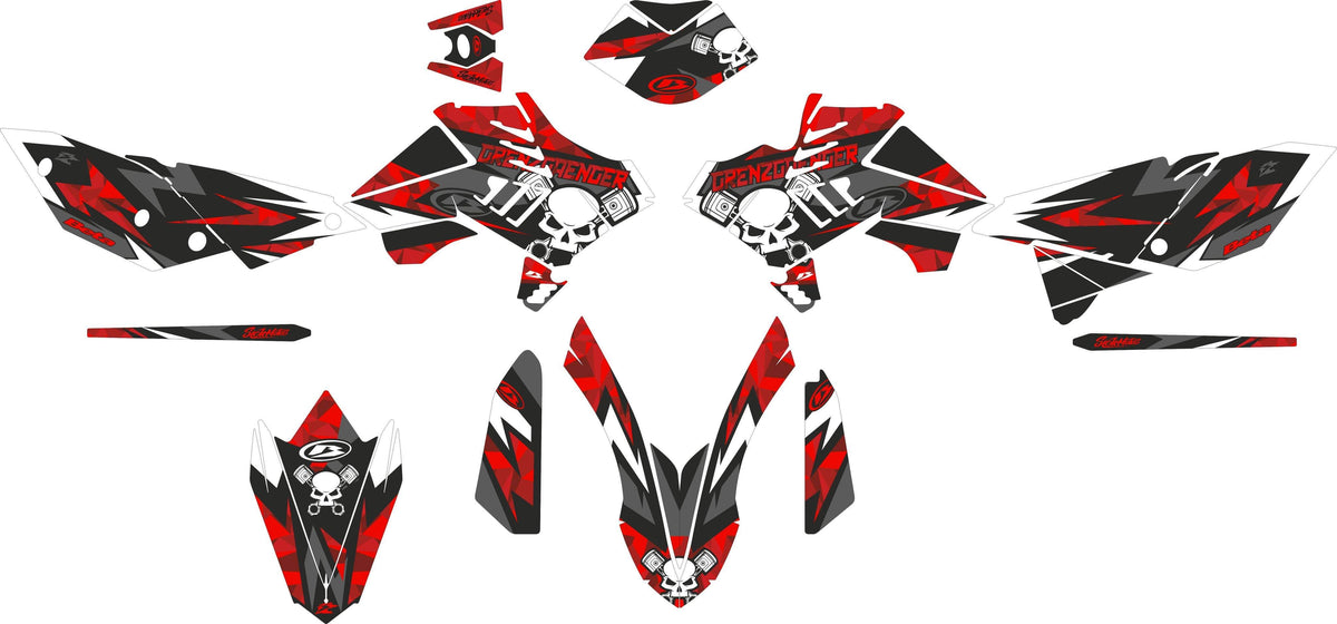 SickMotos Styles Graphics KIT Red Edition Beta RR 125 LC Enduro 2010-2 ...